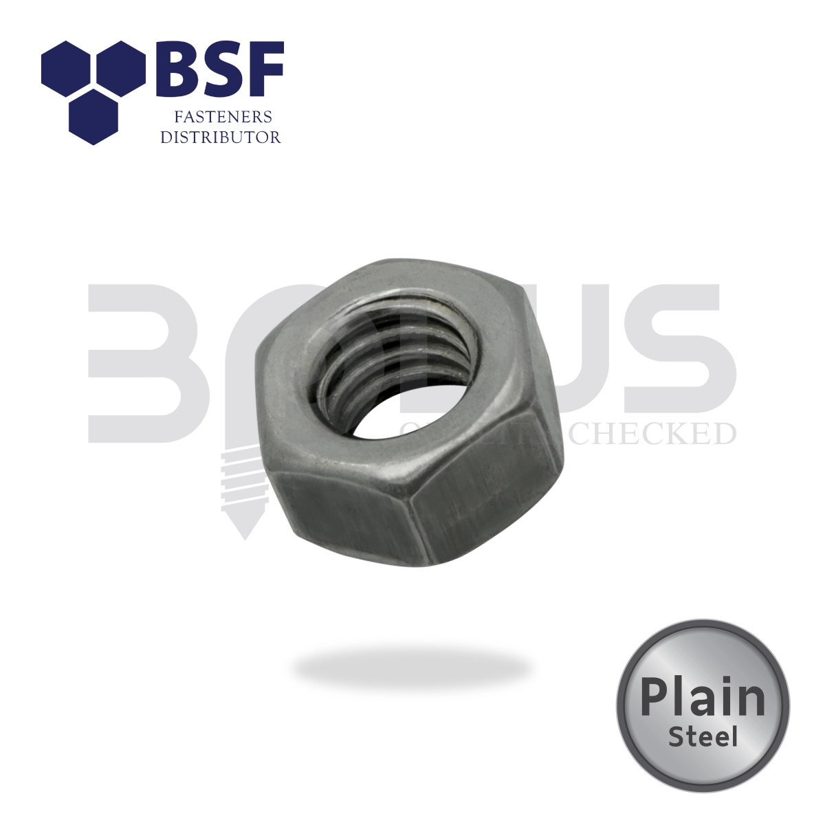 Hexagon Nuts Grade2 BSW Thread Plain